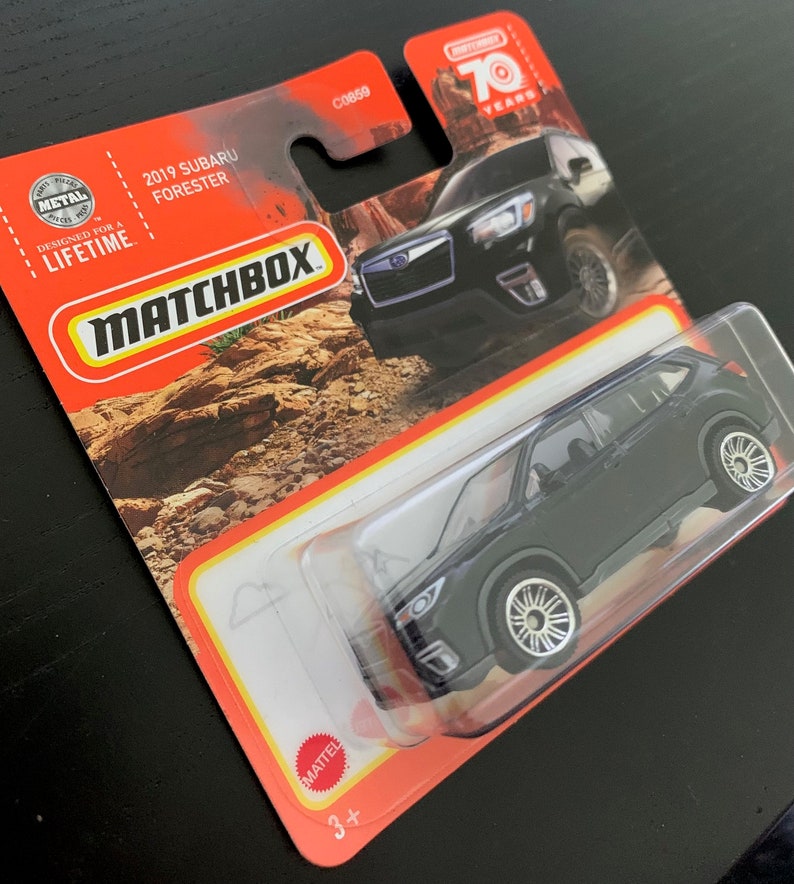 Matchbox 2019 Subaru Forester-black With Grey Interior-short Card-hard ...