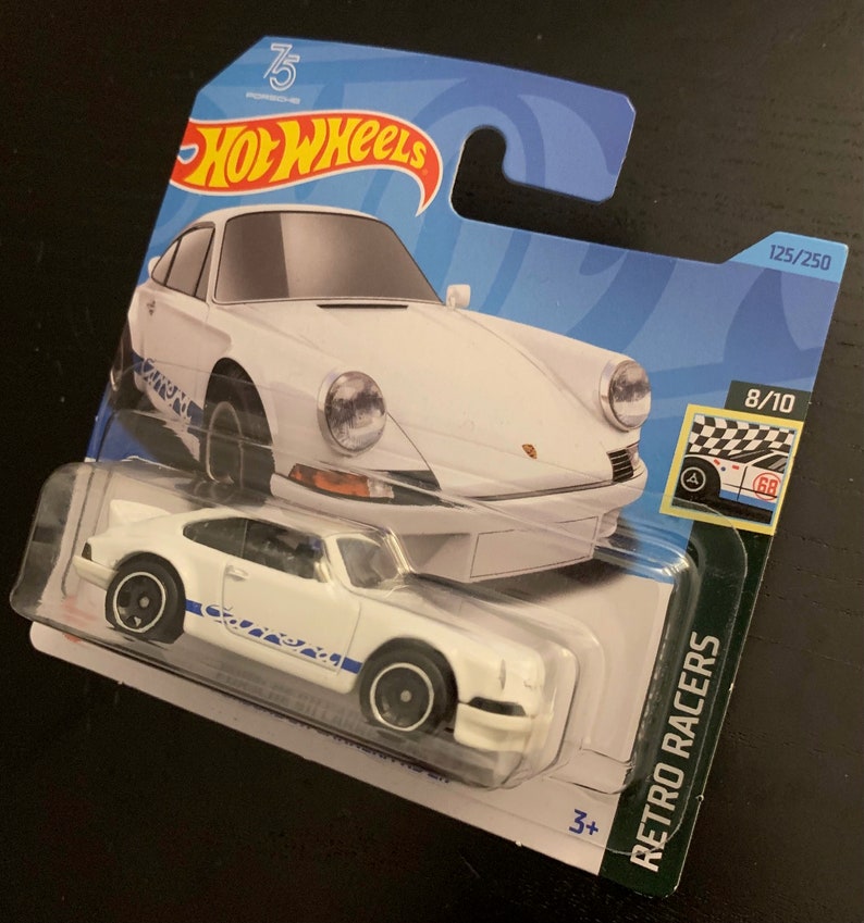Hot Wheels Porsche 911 Carrera RS 2.7-white With Black Interior-short ...