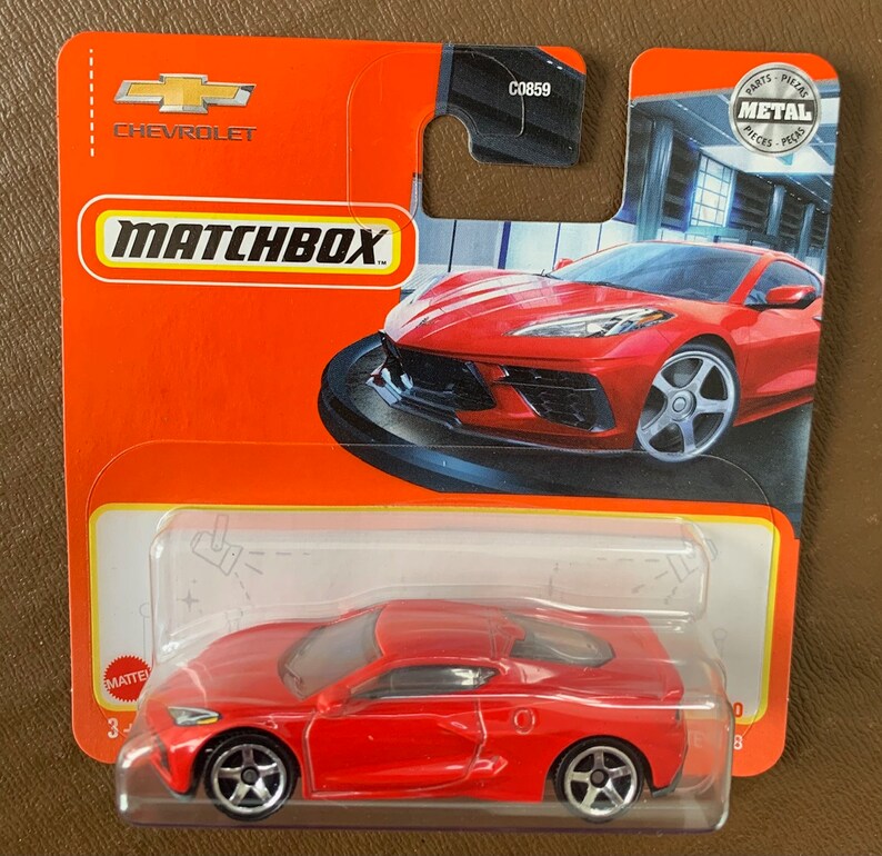 Matchbox 2020 Chevrolet Corvette C8-red With Black Interior-short Card ...