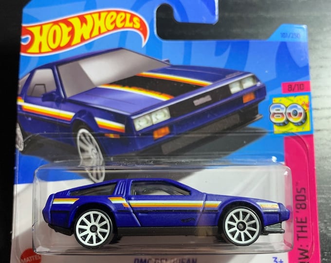 Hot Wheels DMC Delorean-matte Blue With Black Interior-short Card-hard ...