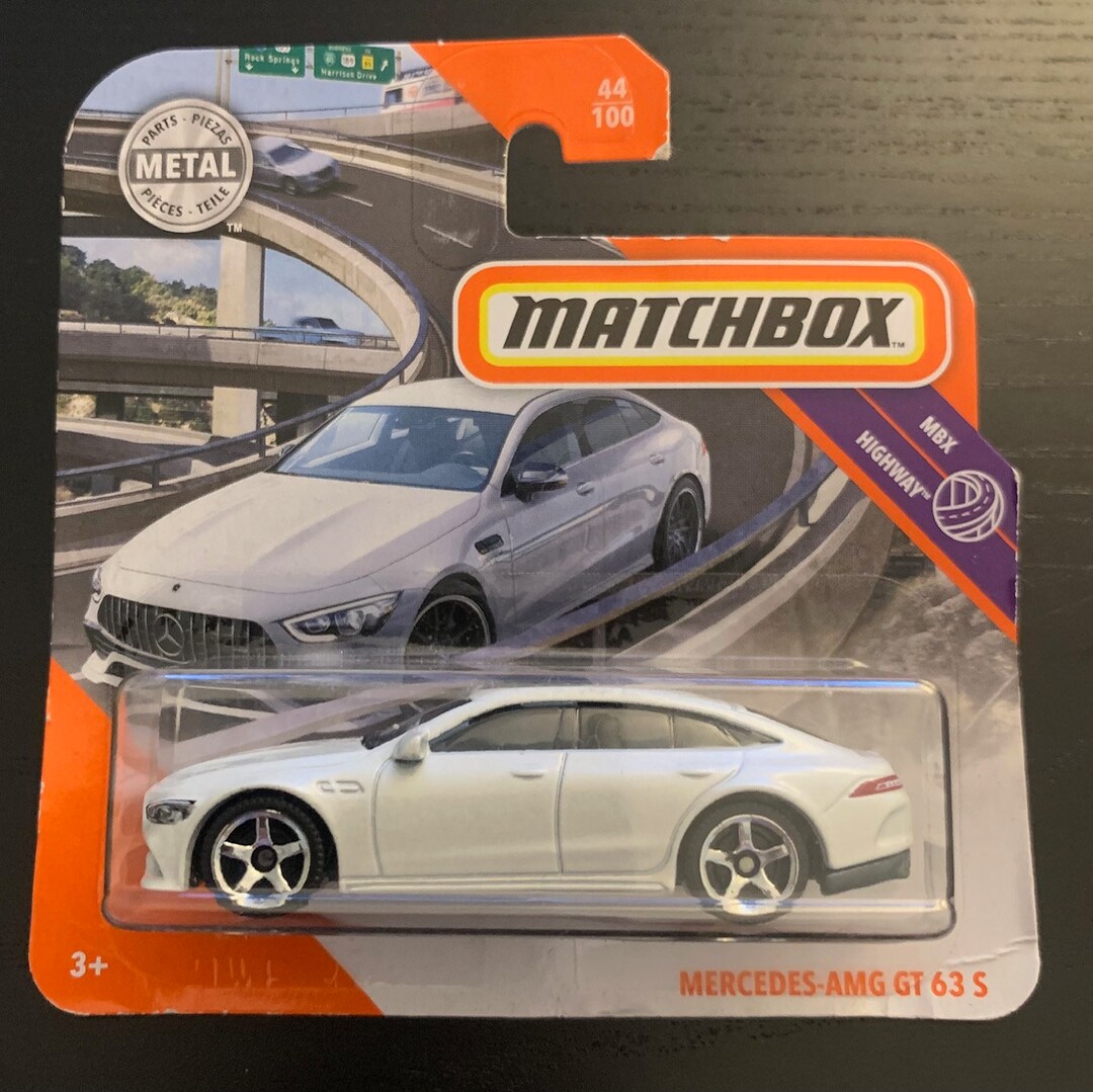Matchbox Mercedes-amg GT 63 S-white With Grey Interior-short Card -hard ...
