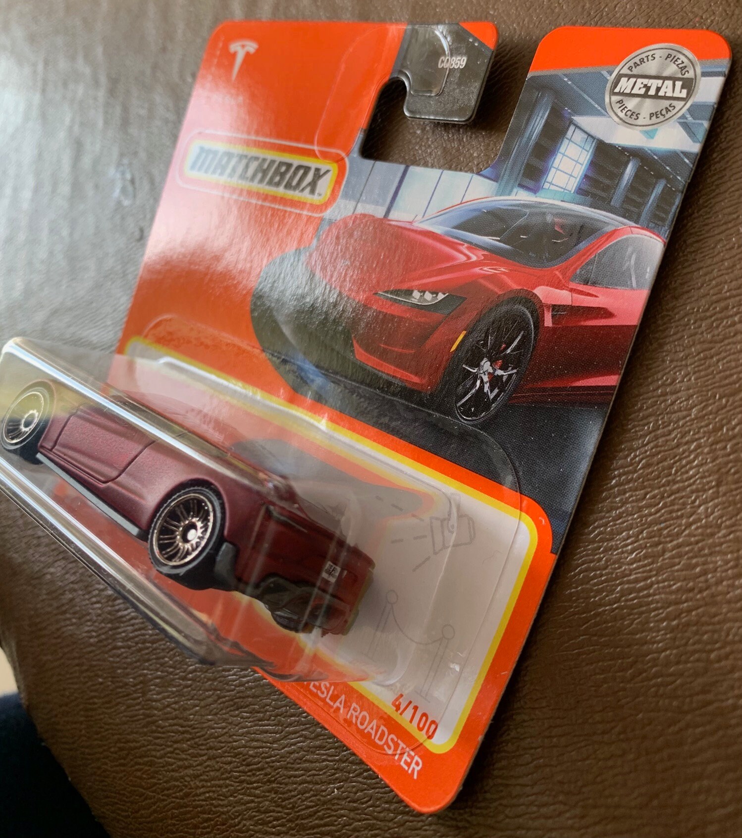 Matchbox 2020 Tesla Roadster-matte Red With Grey Wheels-short Card ...