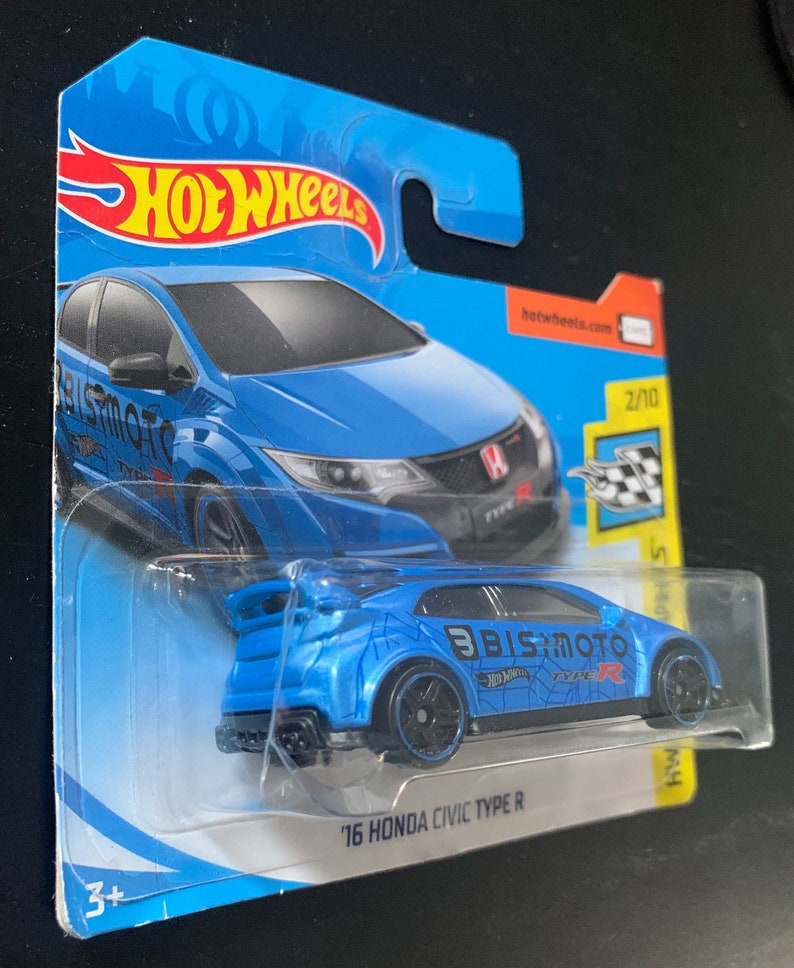 Hot Wheels 2016 Honda Civic Type R-blue With Black Wheels -hard to Find ...