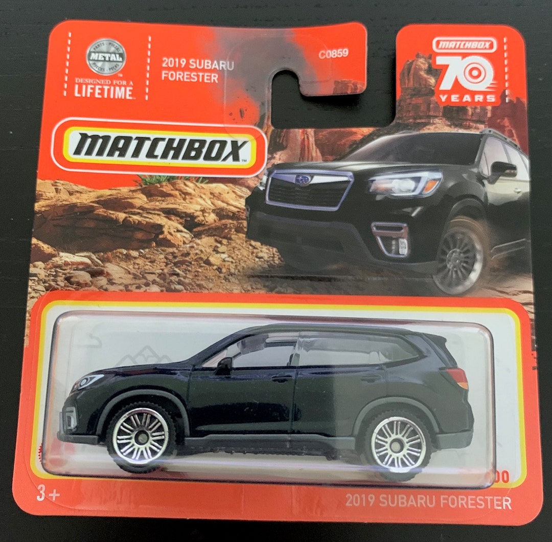 Matchbox 2019 Subaru Forester-black With Grey Interior-short Card-hard ...