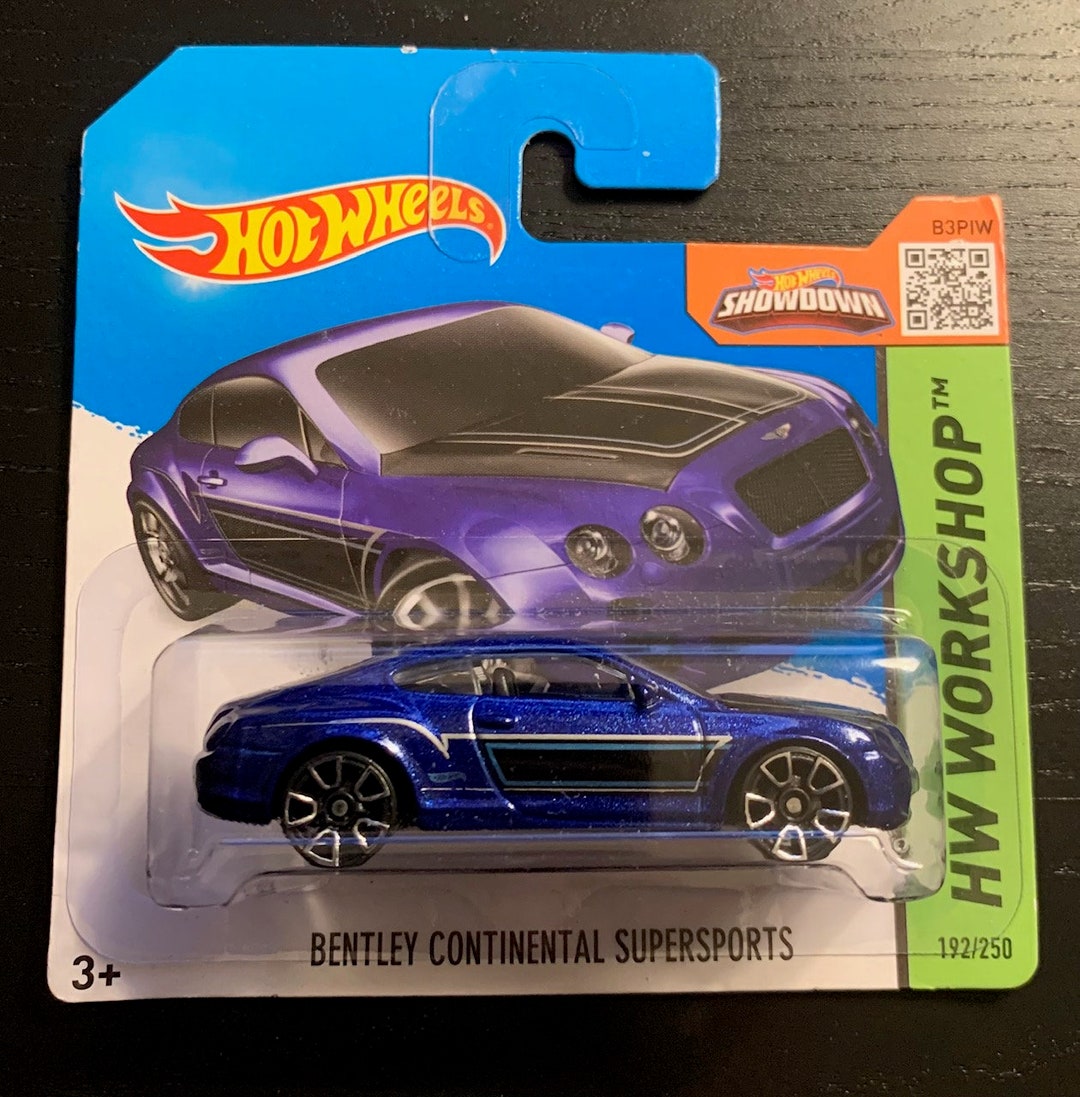 Hot Wheels Bentley Continental Supersports-blue With Black Hood-2014 HW ...