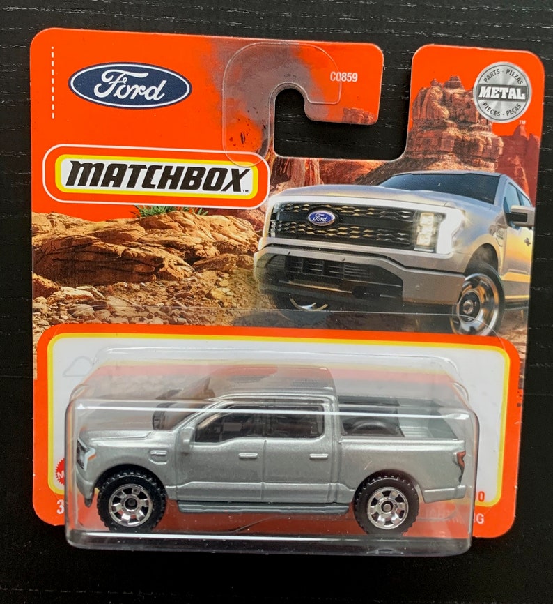 Matchbox 2022 Ford F-150 Lightning- Silver With Black Interior-short ...
