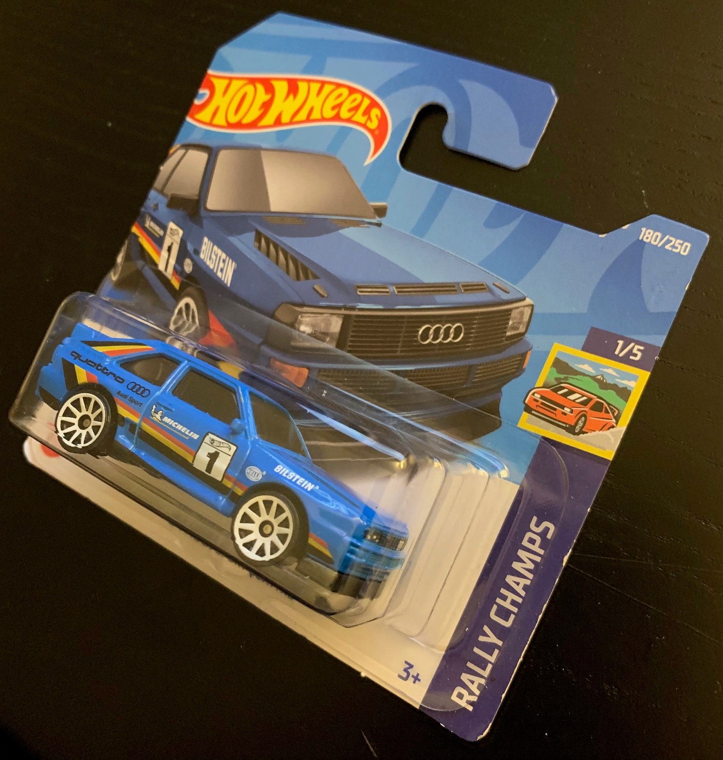 Hot Wheels 1984 Audi Sport Quattro-blue With White Wheels-short Card ...
