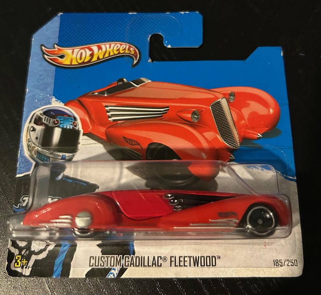 Hot Wheels Custom Cadillac Fleetwood-red With Black Interior-2013 Short ...