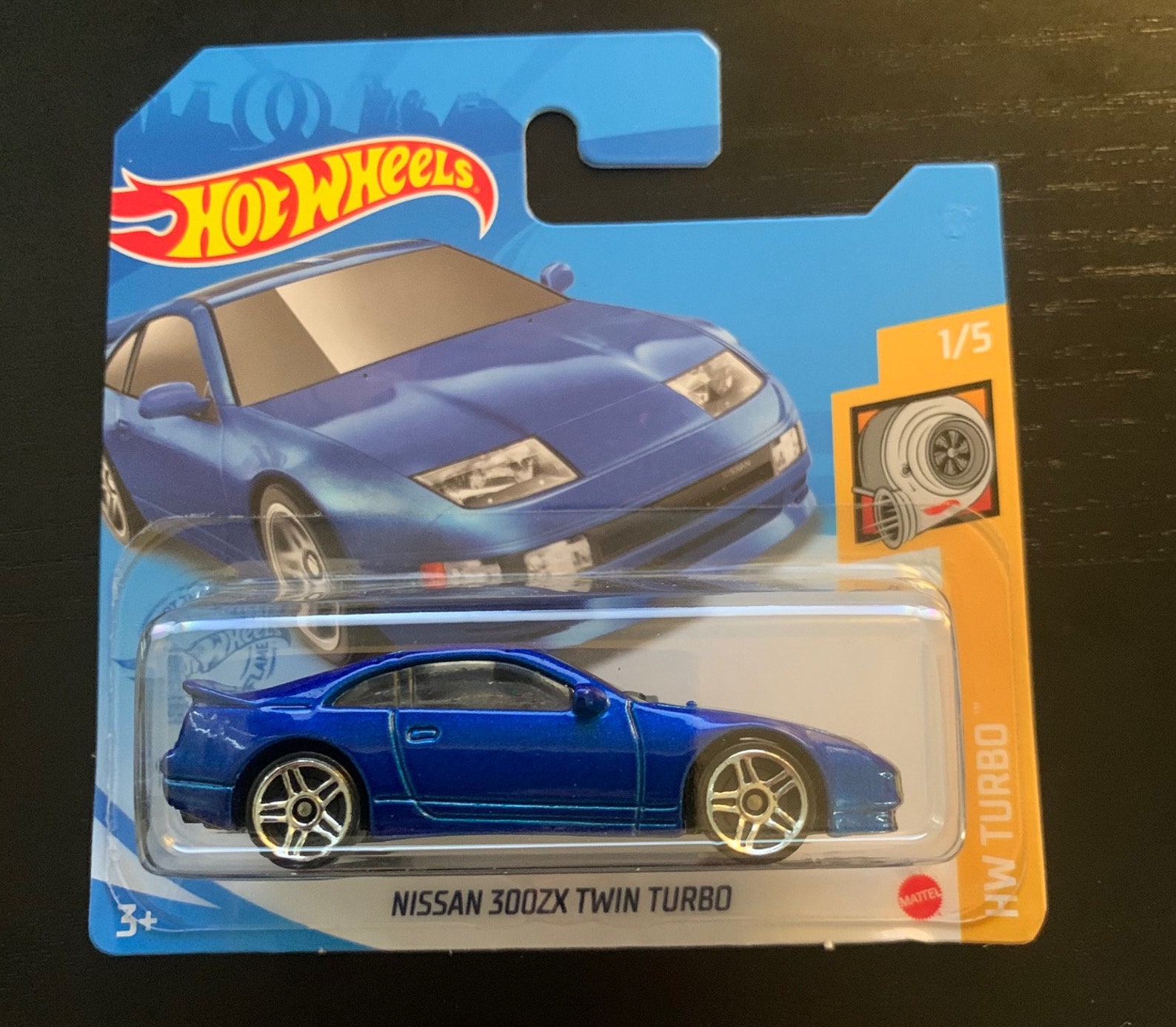 Hot Wheels Nissan 300ZX Twin Turbo Blue HW Turbo-short Card- Hard to ...
