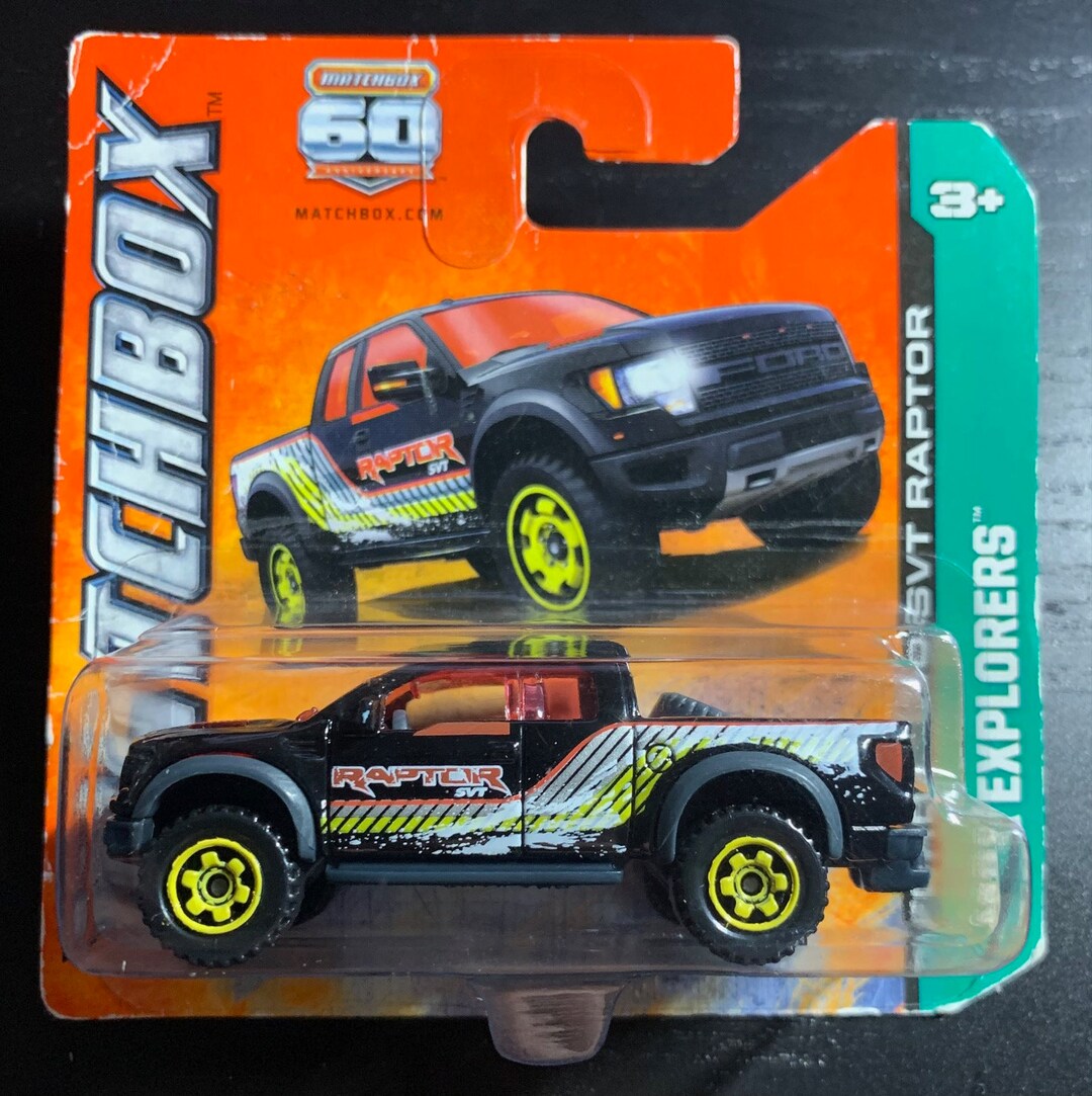 Matchbox 2010 Ford F-150 SVT Raptor-black With Red Windows-2012 MBX ...