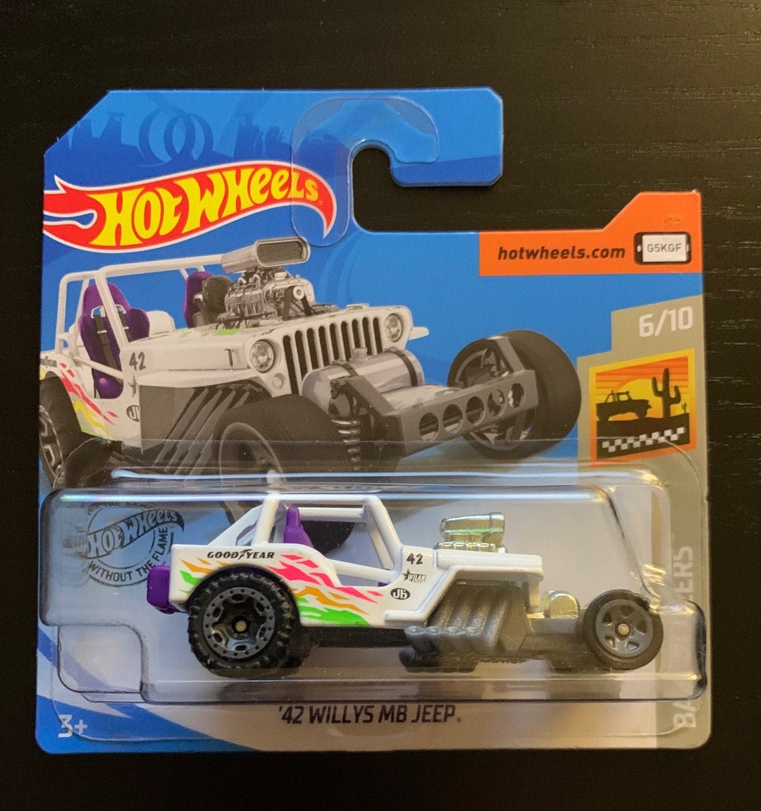 Hot Wheels '42 Willys MB Jeep-white With Grey Wheels-baja Blazers-hard ...