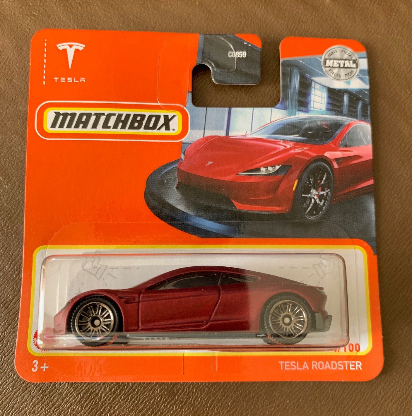 Matchbox 2020 Tesla Roadster-matte Red With Grey Wheels-short Card ...