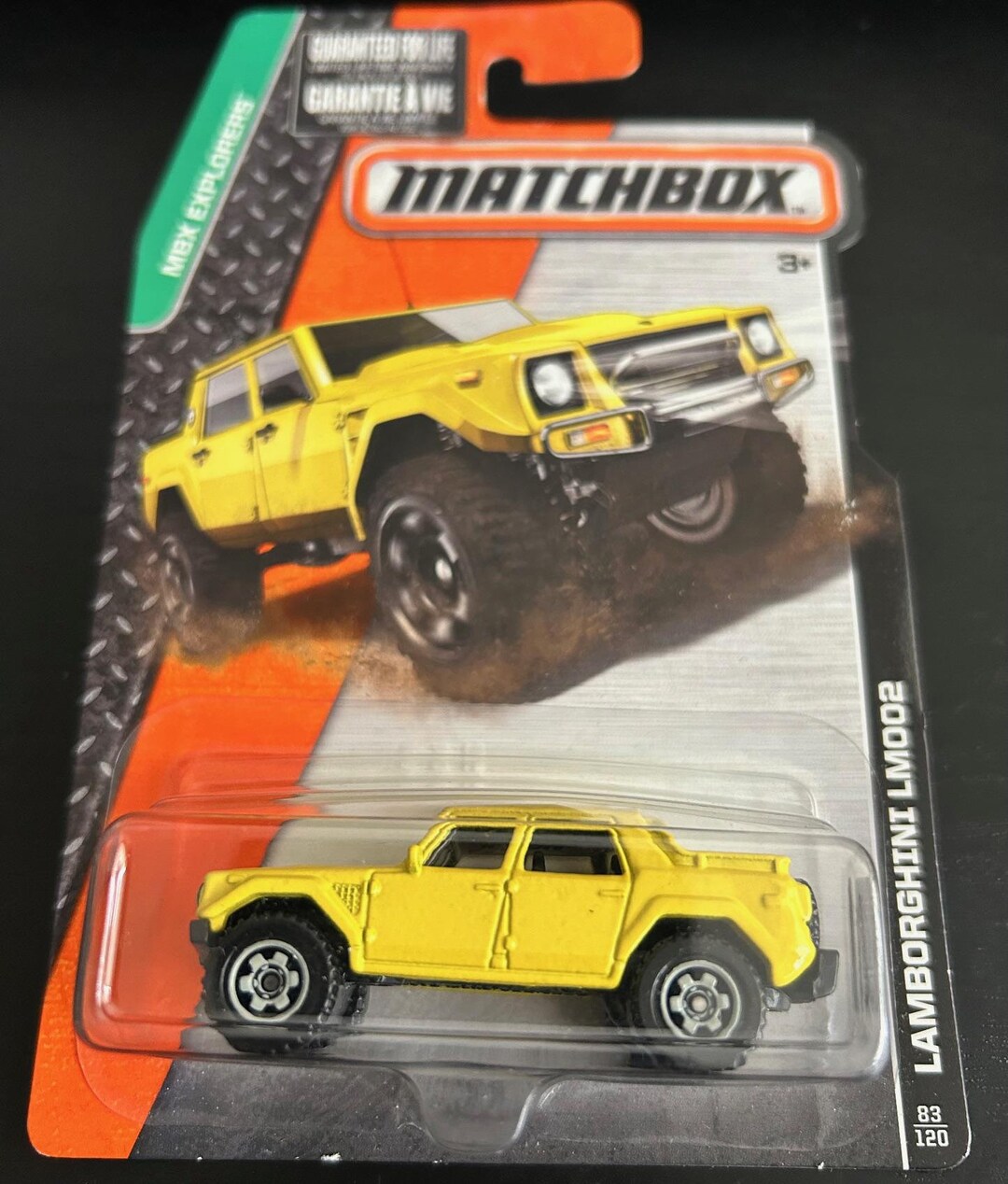 Matchbox Lamborghini Lm002-matte Yellow With Black Wheels-mbx Metal ...