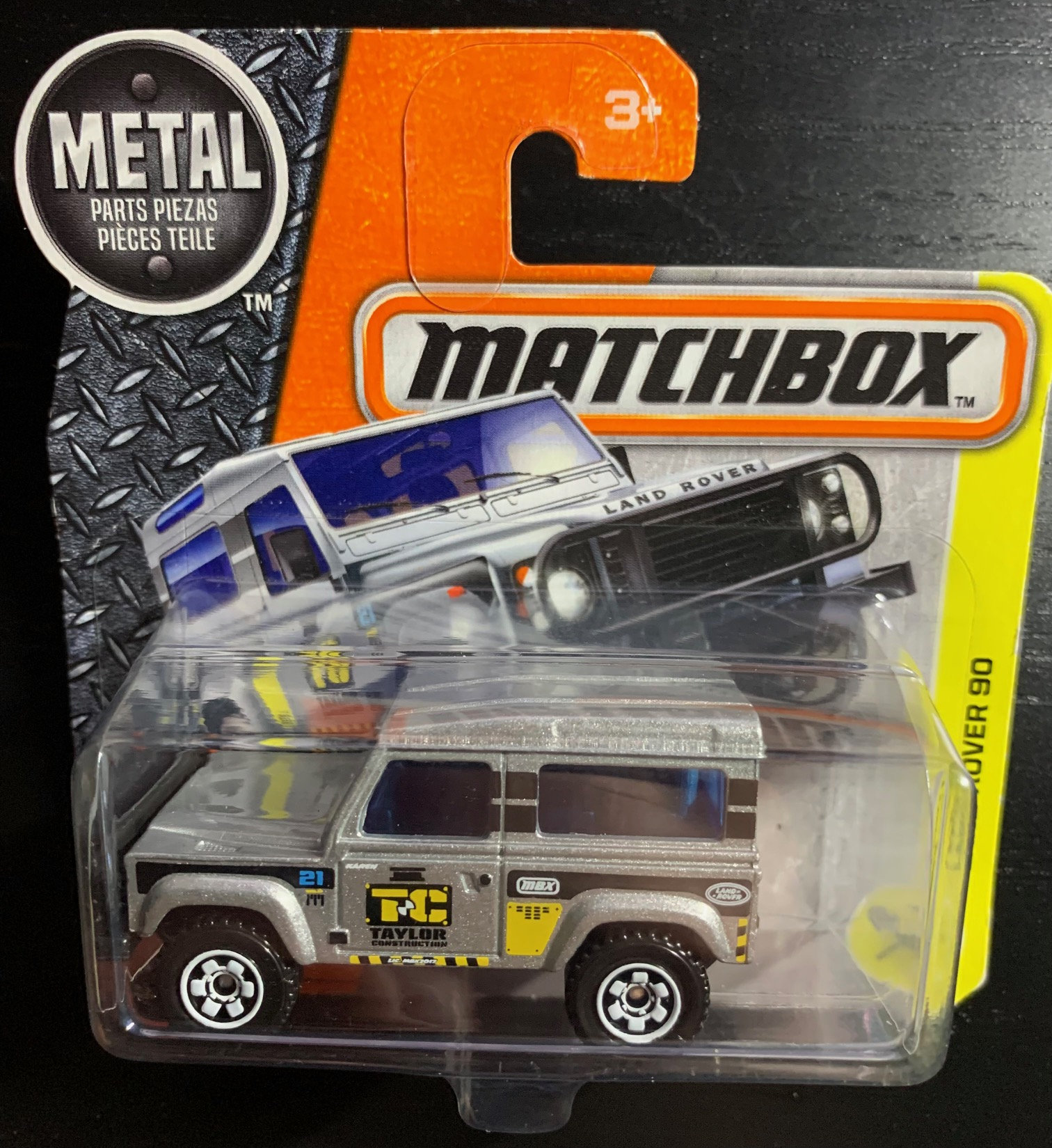 Matchbox Land Rover Defender 90-silver With Blue Windows-short Card ...