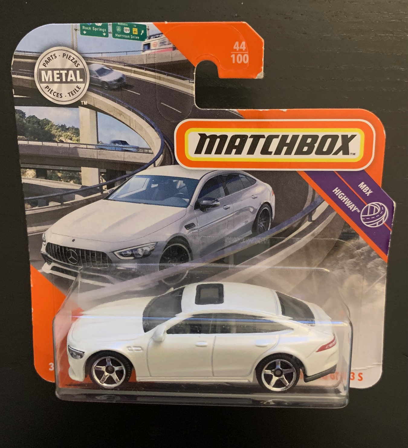 Matchbox Mercedes-amg GT 63 S-white With Grey Interior-short Card -hard ...