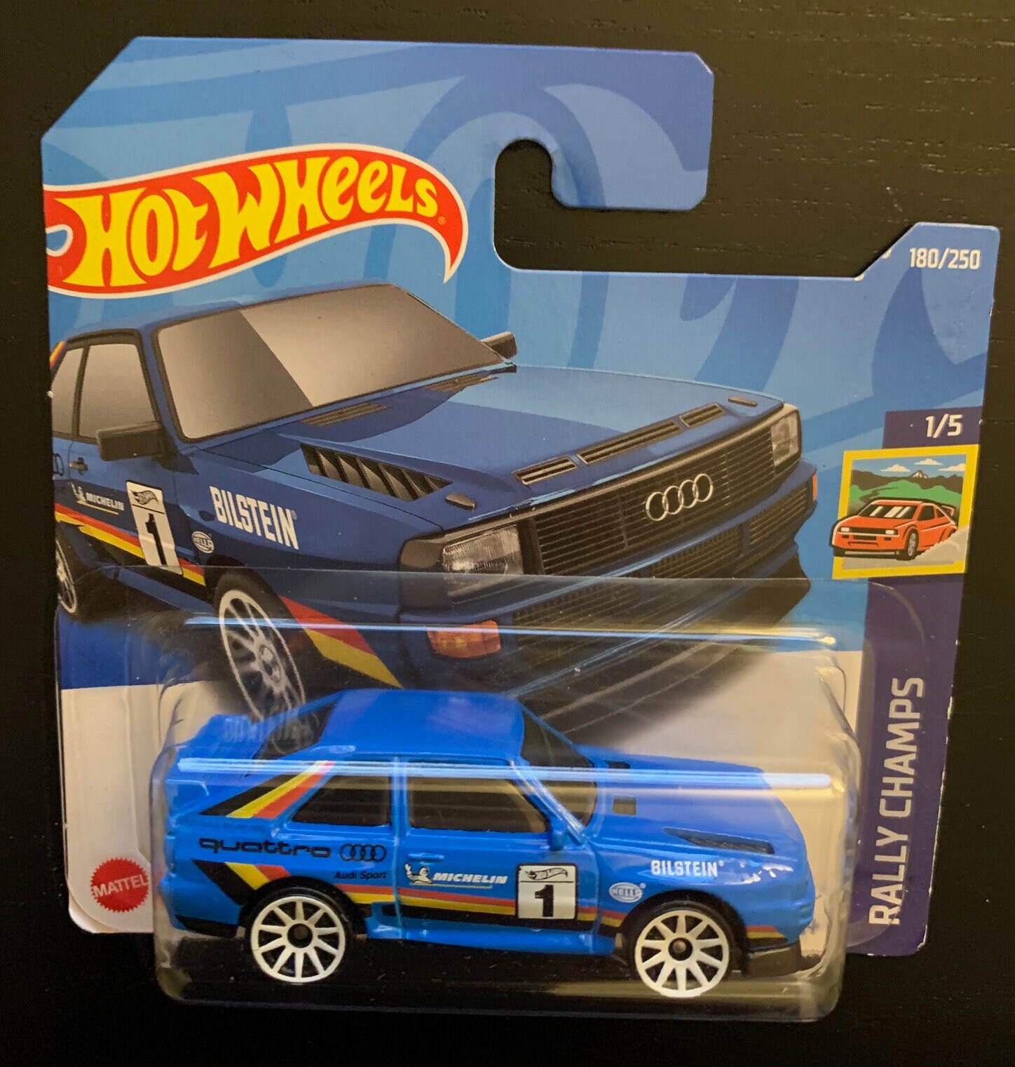 Hot Wheels 1984 Audi Sport Quattro-blue With White Wheels-short Card ...