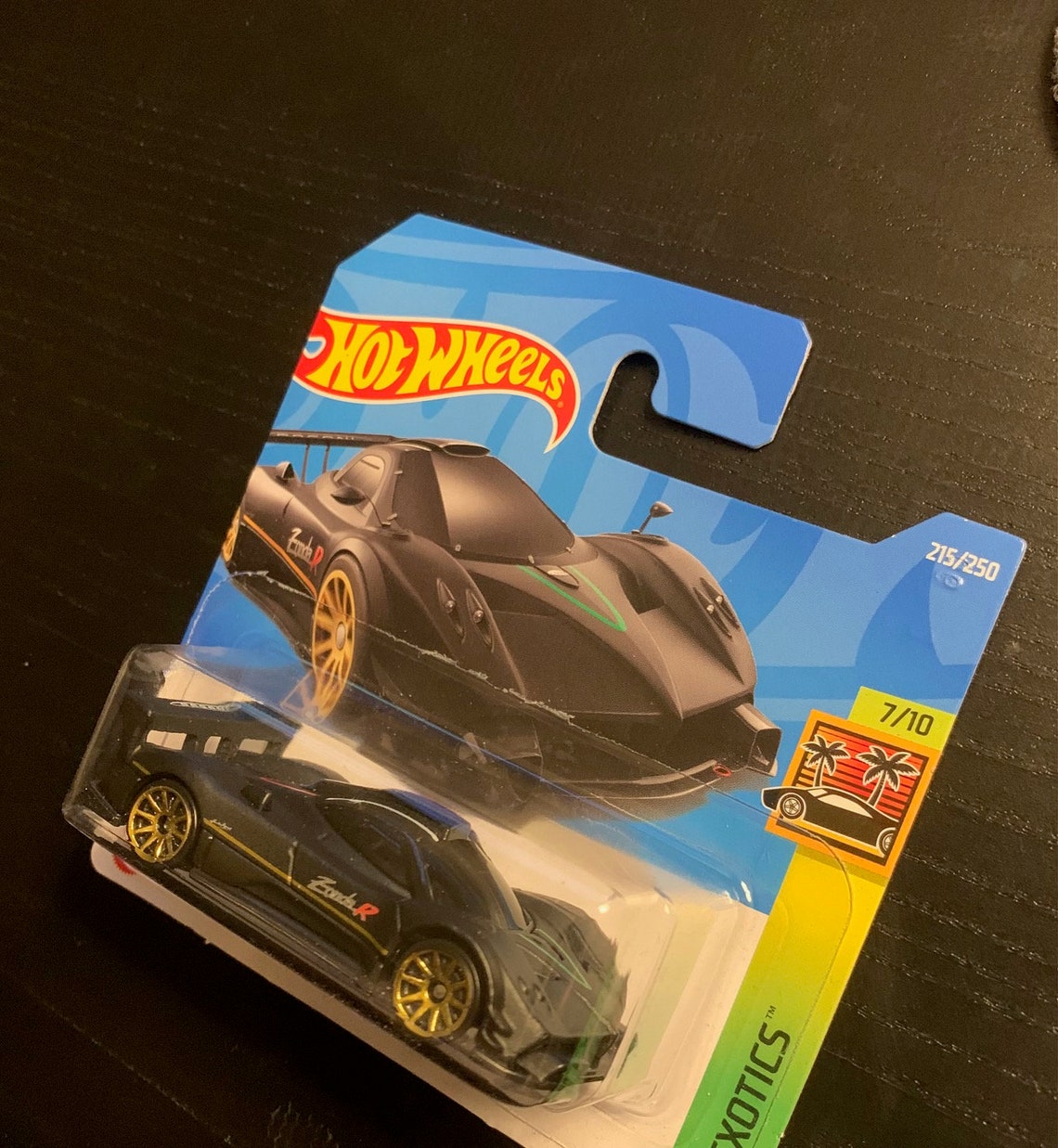 Hot Wheels Pagani Zonda R-matte Black With Gold Wheels-short Card-hw ...