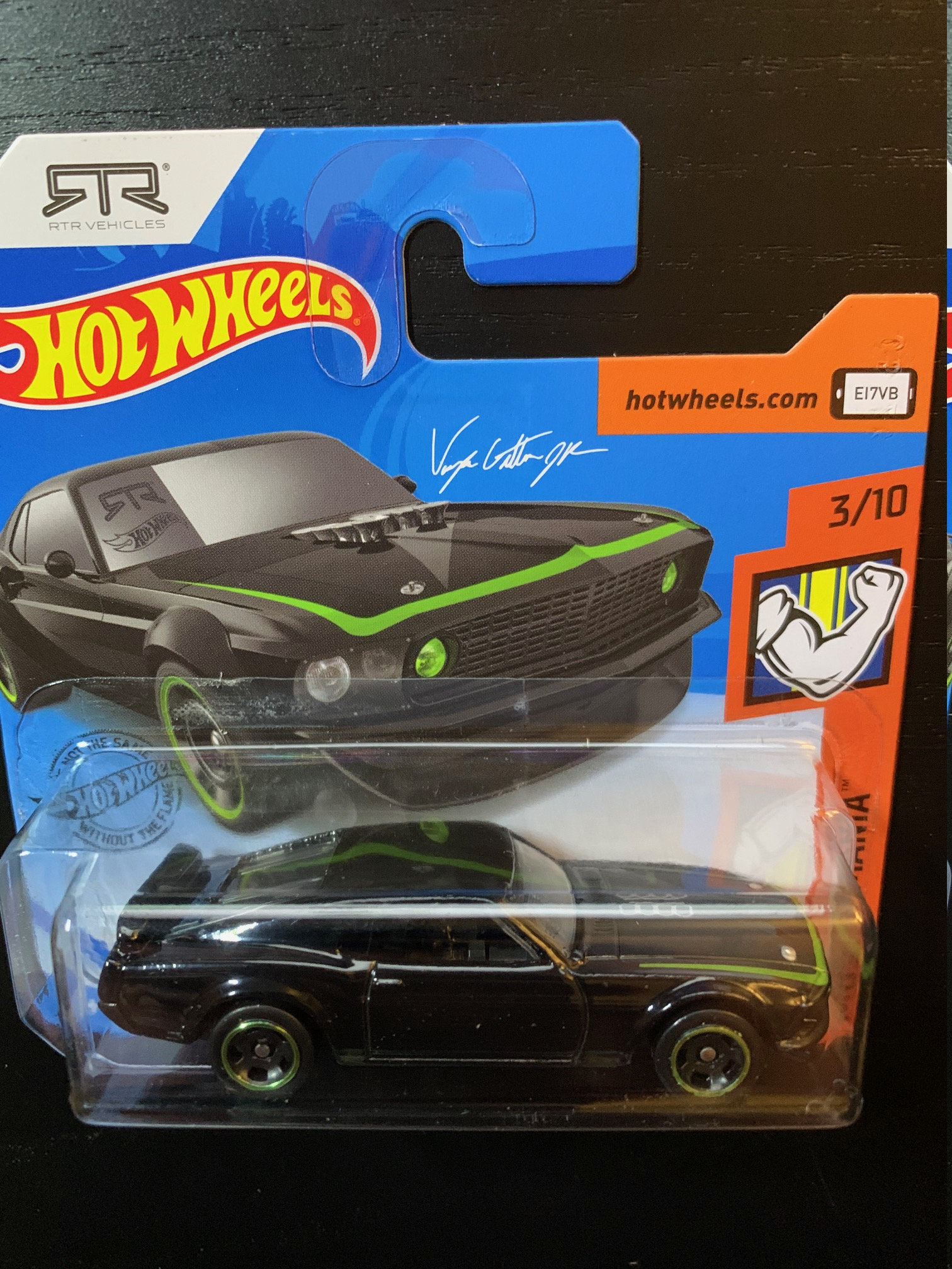 Hot Wheels 1969 Ford Mustang Boss 302-black With Green/black Wheels ...