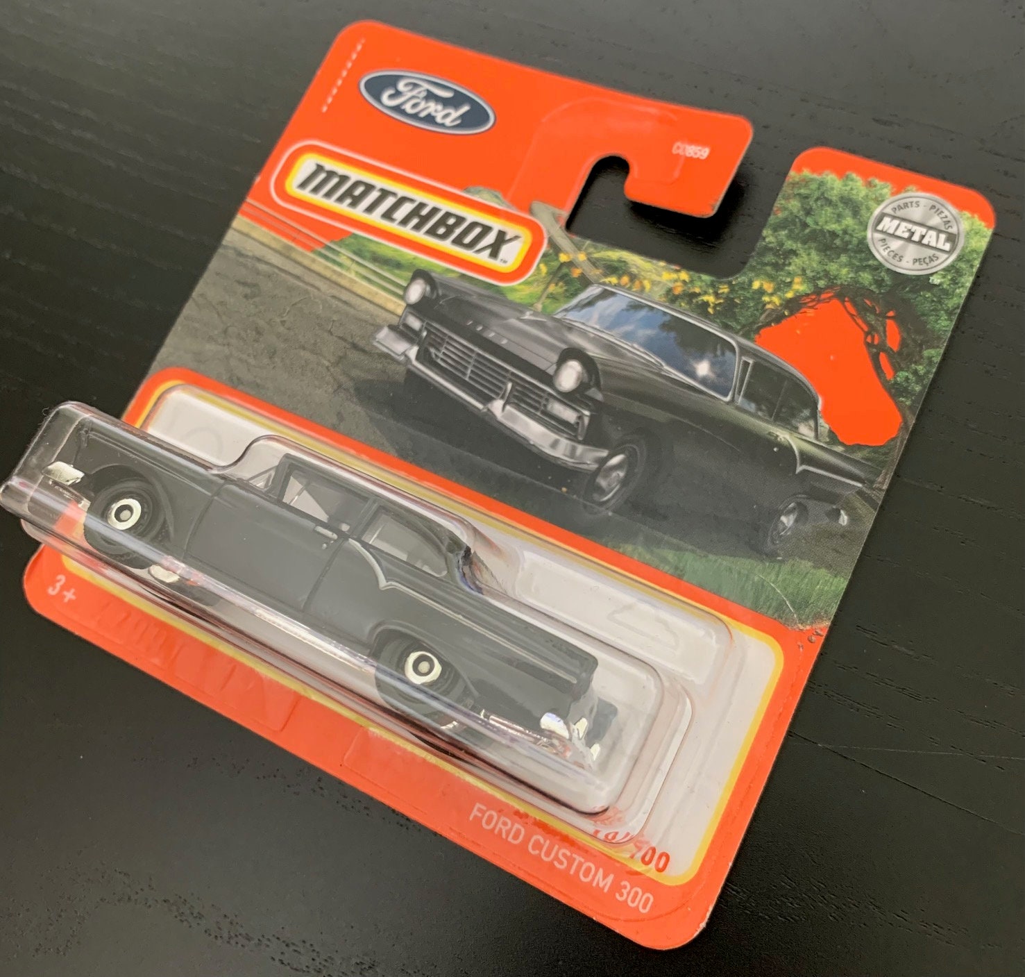 Matchbox 1957 Ford Custom 300 Coupe- Black With Black Interior-short ...