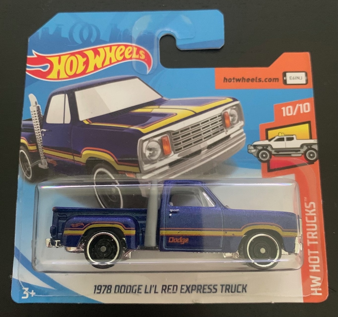 Hot Wheels 1978 Dodge Lil Red Express Truck-blue With Yellow Stripes ...