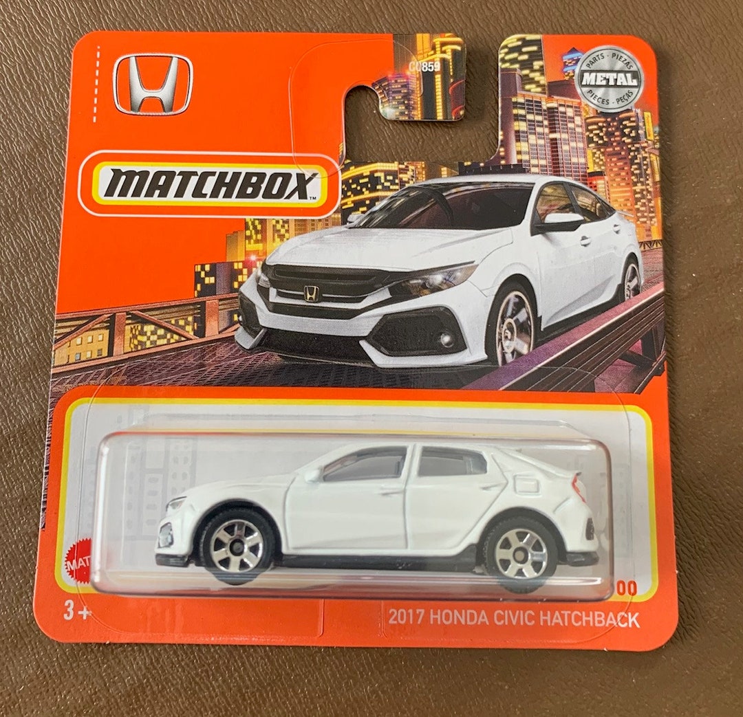 Matchbox 2017 Honda Civic Hatchback-white With Grey Interior-short Card ...