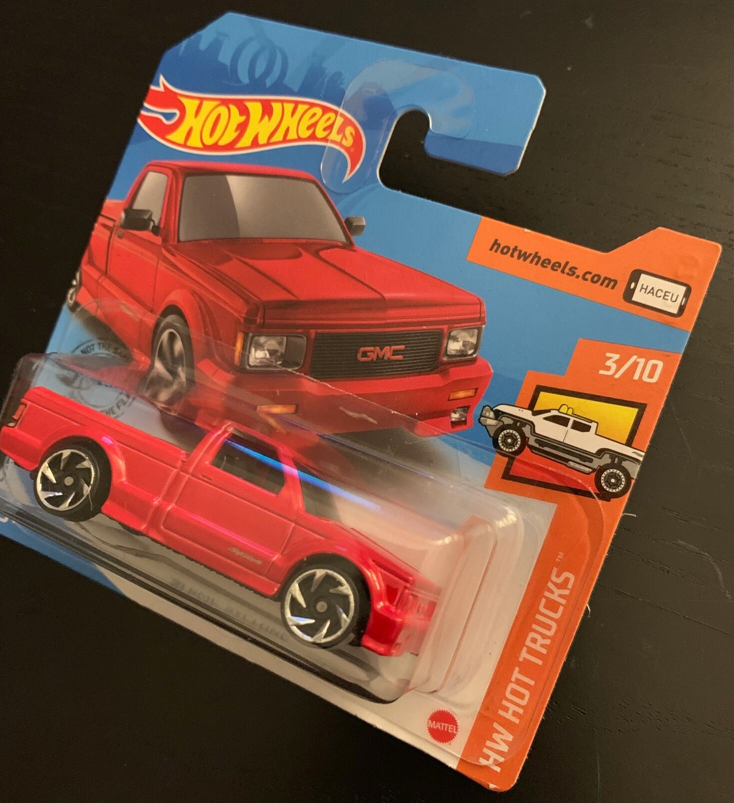 Hot Wheels 1991 GMC Syclone-red With Black Interior-short Card-hw Hot ...