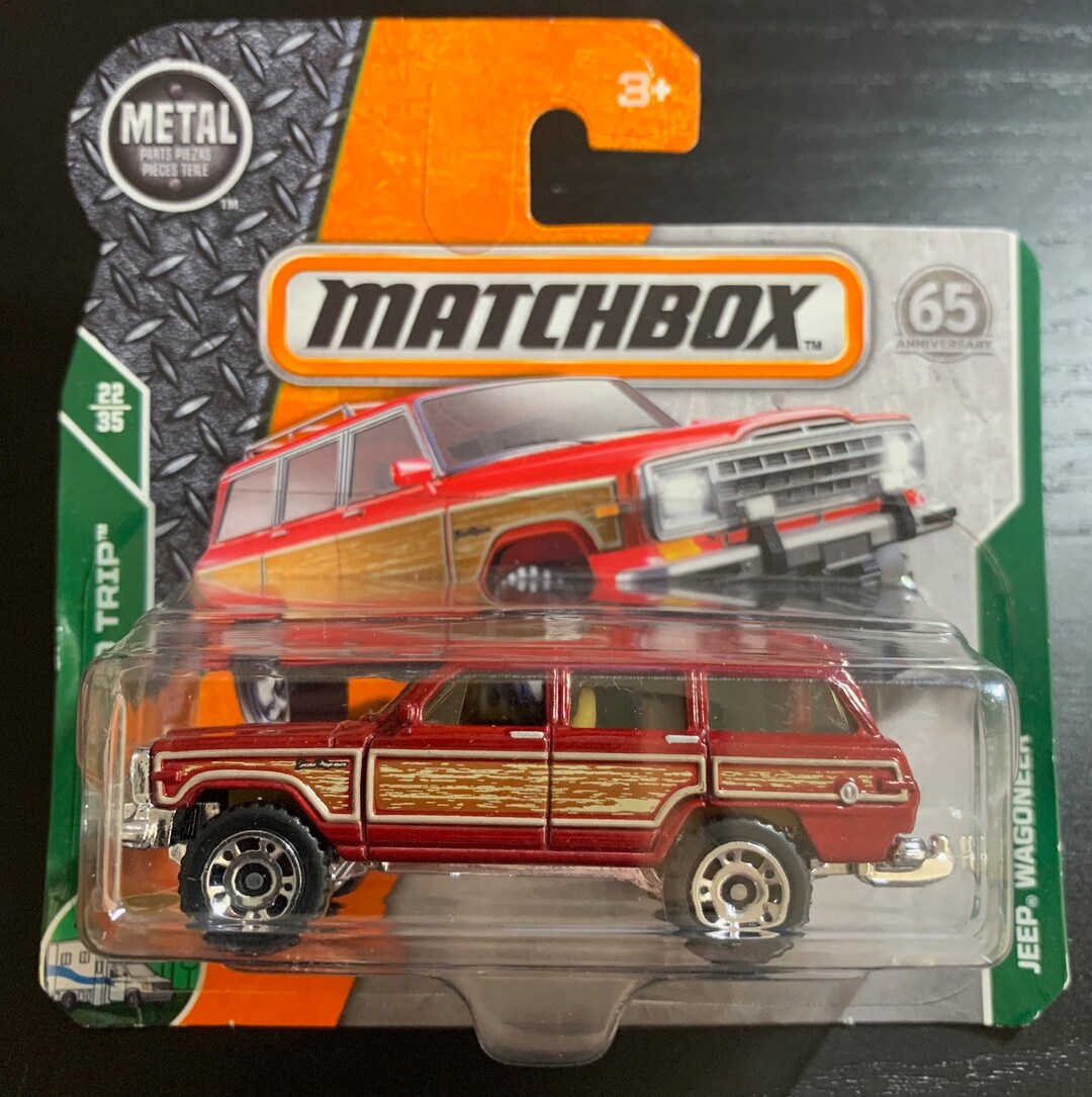 Matchbox Jeep Wagoneer-dark Red With Creme Interior-short Card -hard to ...