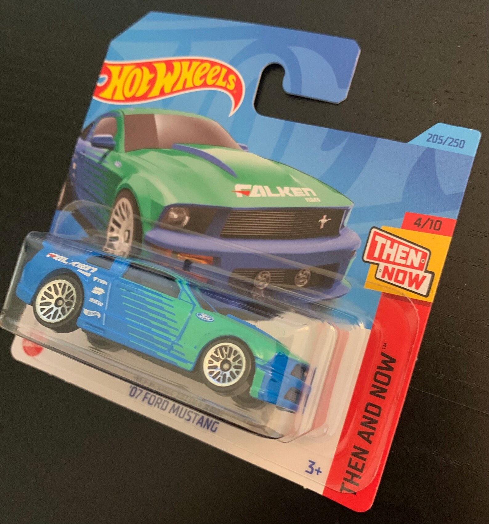 Hot Wheels 2007 Ford Mustang-blue/green Falken Graphics-short Card-hard ...