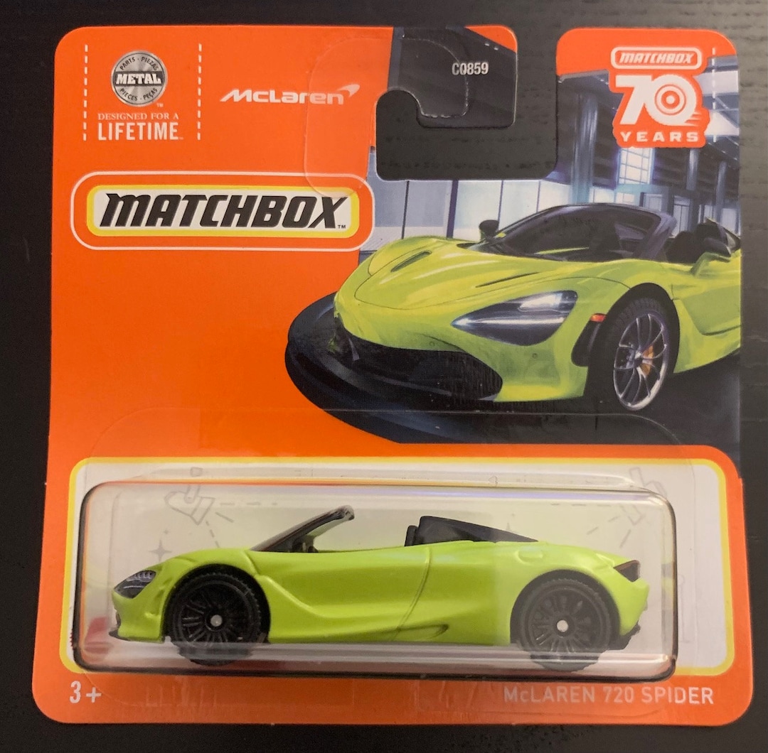 Matchbox 2019 Mclaren 720S Spider-green With Black Wheels-short Card ...