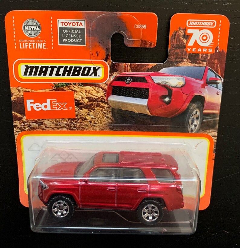 Matchbox Toyota 4runner-red With Grey Interior-short Card-hard to Find ...