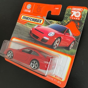 Matchbox 2007 Porsche 911 Gt3-red With Black Interior-short Card- MBX ...