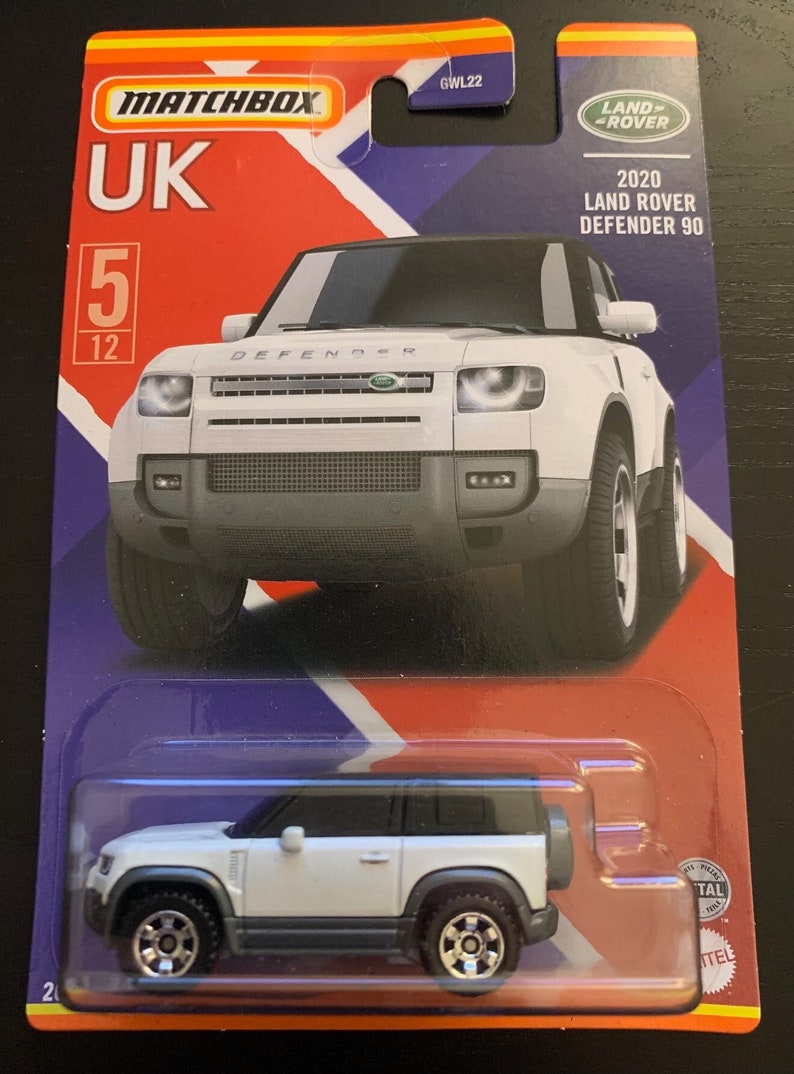 Matchbox 2020 Land Rover Defender 90-white With Black Roof-long Card-uk ...