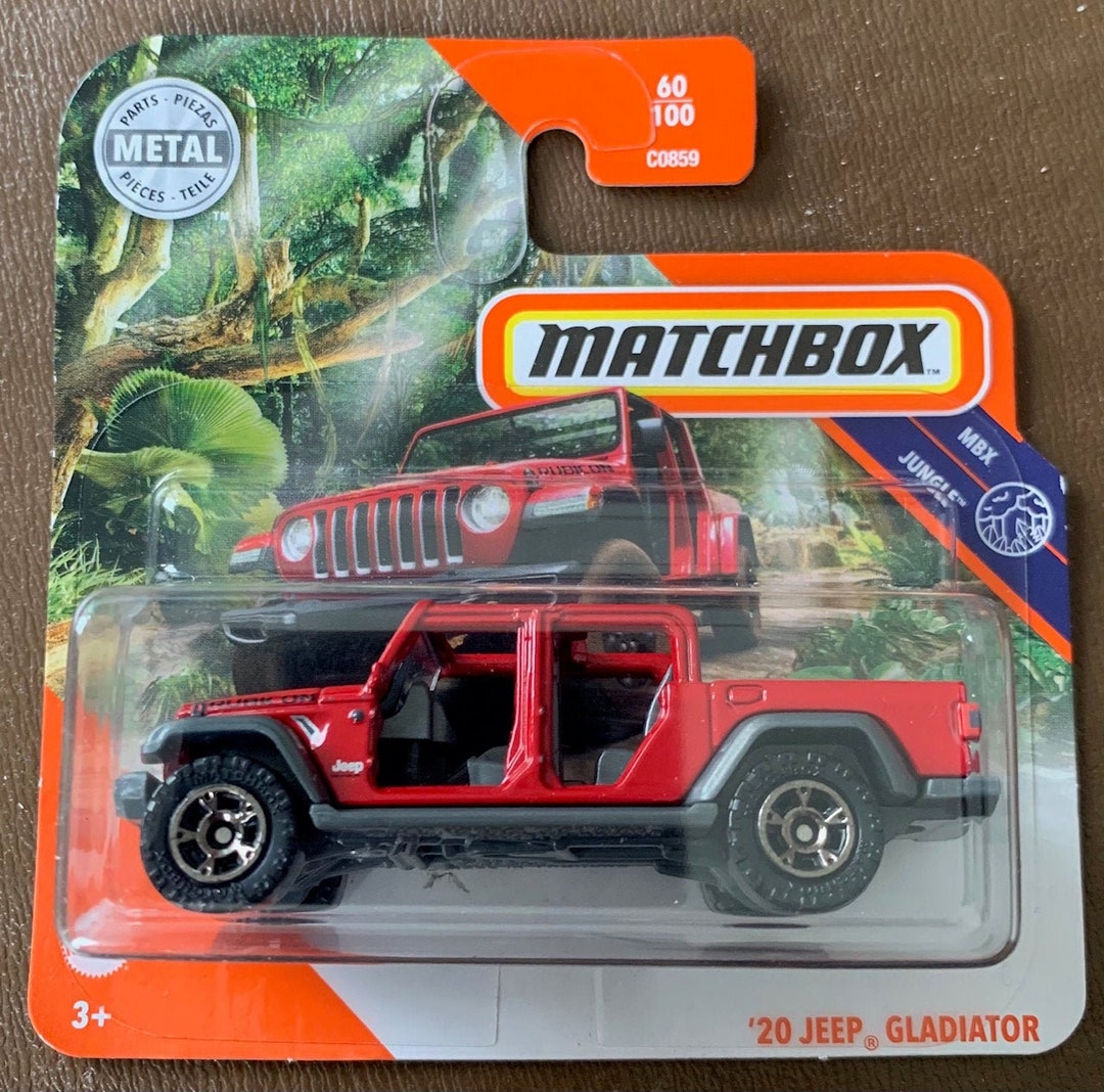 Matchbox 2020 Jeep Gladiator-mbx Jungle-red Without Doors-short Card ...