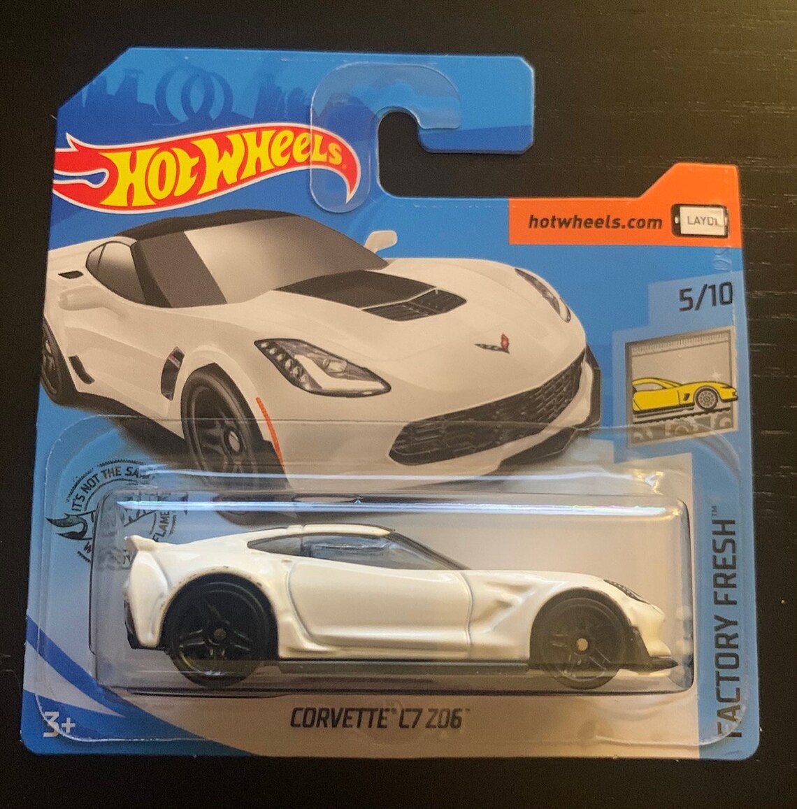 Hot Wheels Corvette C7 Z06-white With Black Wheels-short Card-factory ...