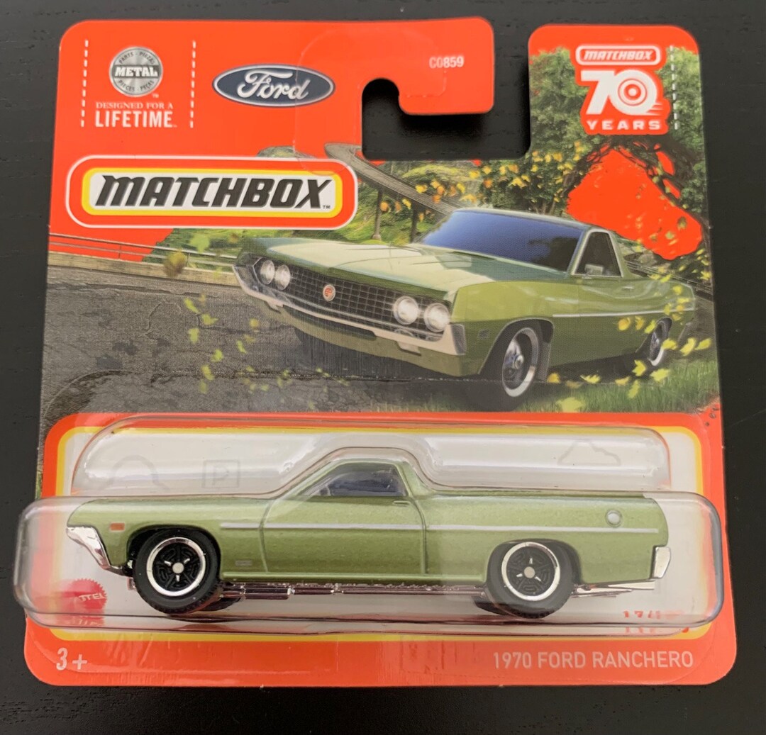 Matchbox 1970 Ford Ranchero-green With Black Interior-short Card -hard ...