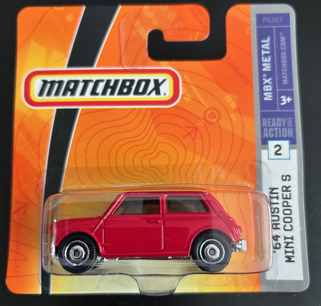 Matchbox 1964 Austin Mini Cooper S-red With Black Roof-2008 MBX Metal ...