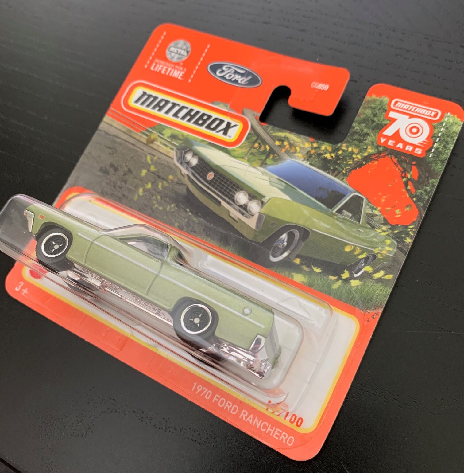 Matchbox 1970 Ford Ranchero-green With Black Interior-short Card -hard ...