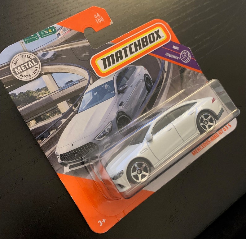 Matchbox Mercedes-amg GT 63 S-white With Grey Interior-short Card -hard ...