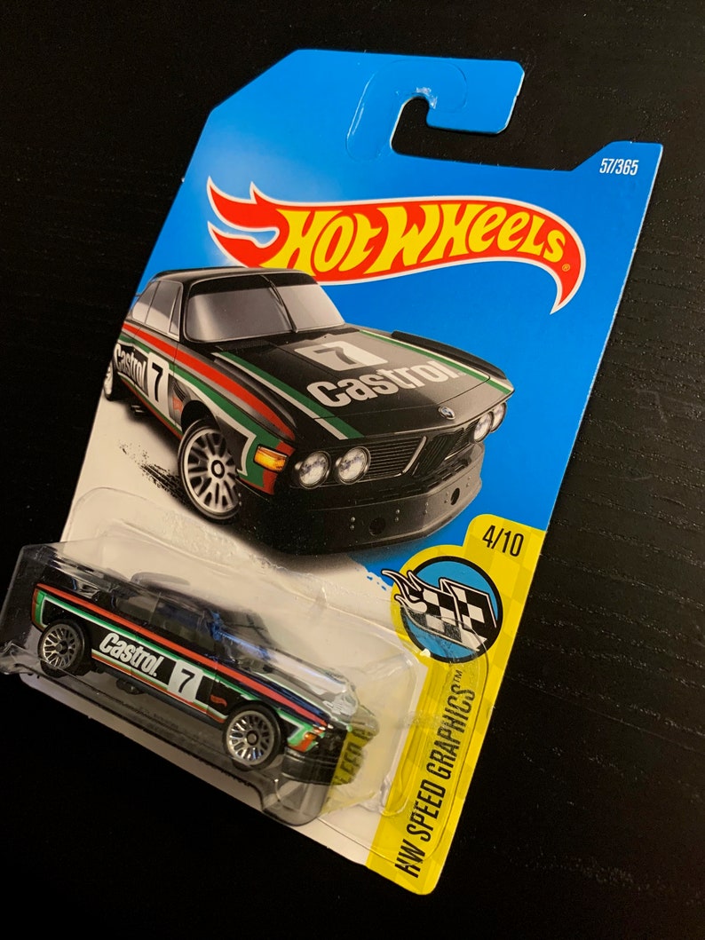 Hot Wheels 1973 BMW 3.0 CSL Race Car-black With Green and Red Stripes ...