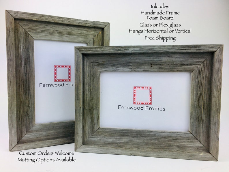 Farmhouse Distressed Frame Grey Picture Frames Barn Wood - Etsy