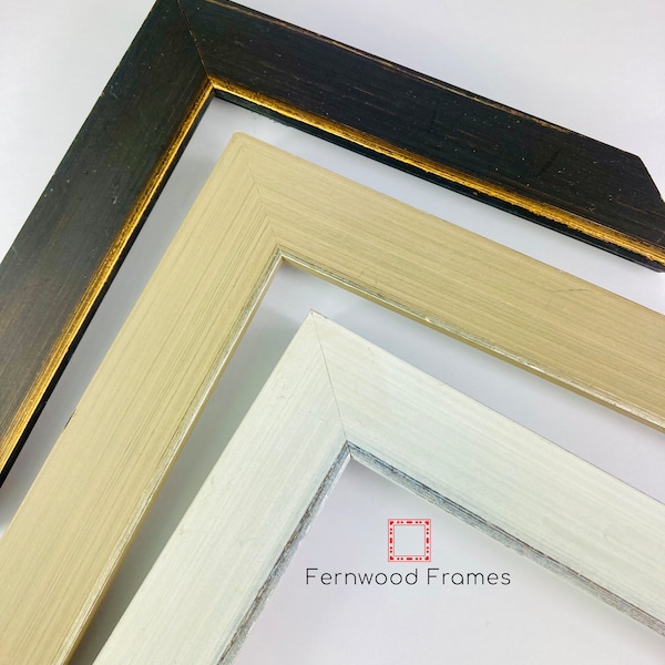Distressed Black and Gold Picture Frame - Etsy