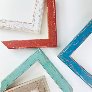Rustic Weathered Wood Picture Frame: Colorful Farmhouse Decor - Etsy