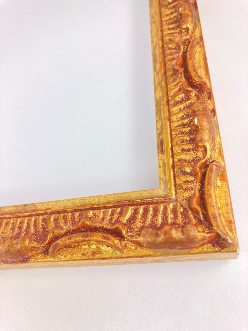 Gold Leaf Italian Rococo Picture Frame Red Picture Frame Etsy