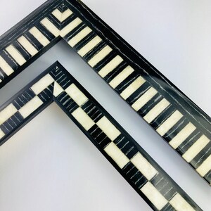 Black and White Checkered Picture Frame: Solid Wood, Glossy Finish - Etsy