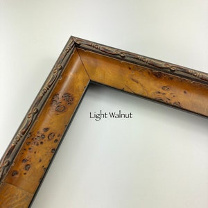 Burl Rustic Wood Picture Frame, Walnut, Cherry, Ebony, Burl Veneer, 4x6 ...