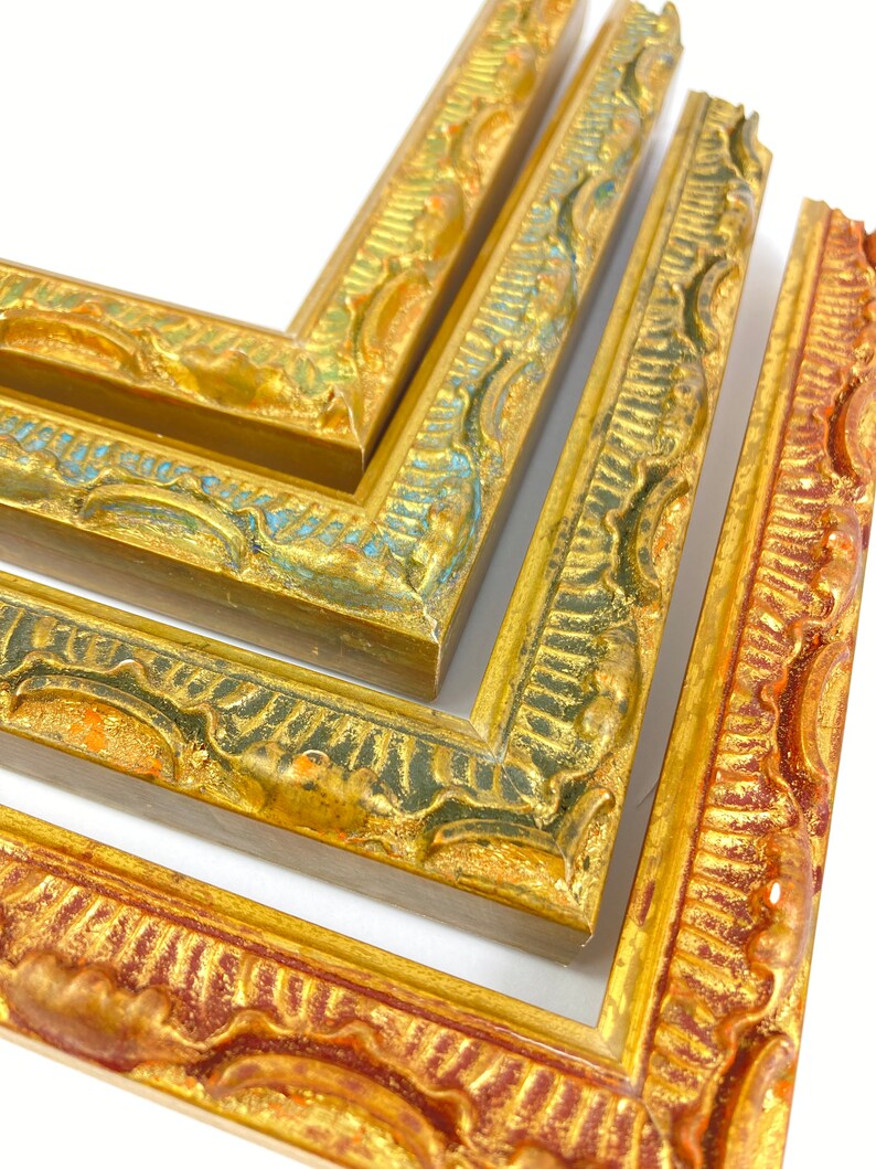 Gold Leaf Italian Rococo Picture Frame Red Picture Frame Etsy