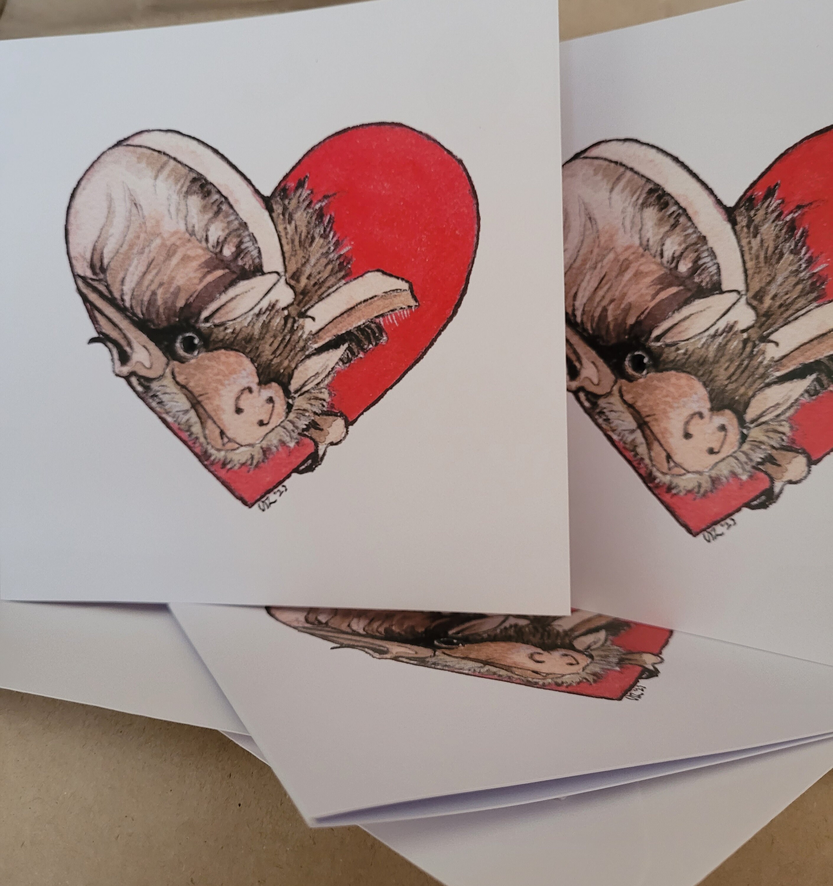 Bat Lovers Card Ideal for Valentines Day Original Design by - Etsy UK