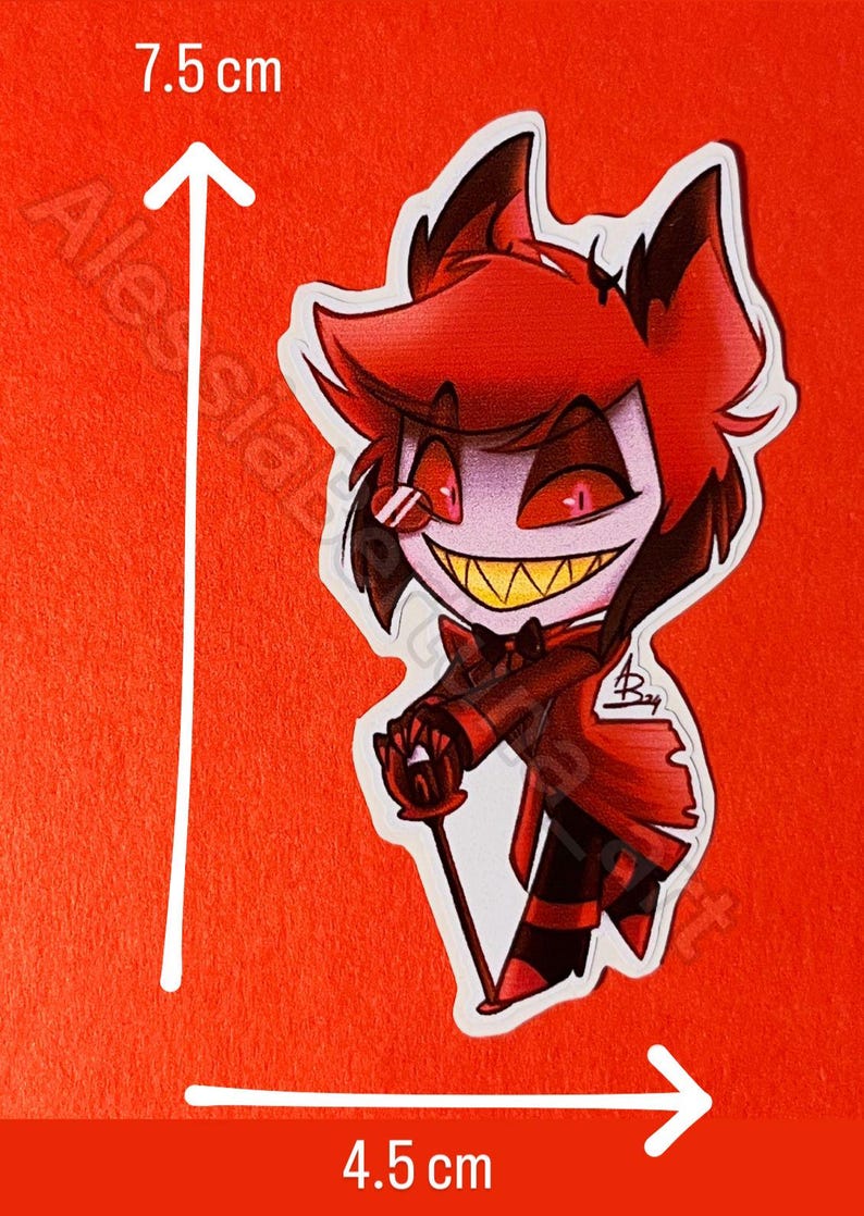 Stiker of Alastor Chibi From Hazbin Hotel - Etsy Australia