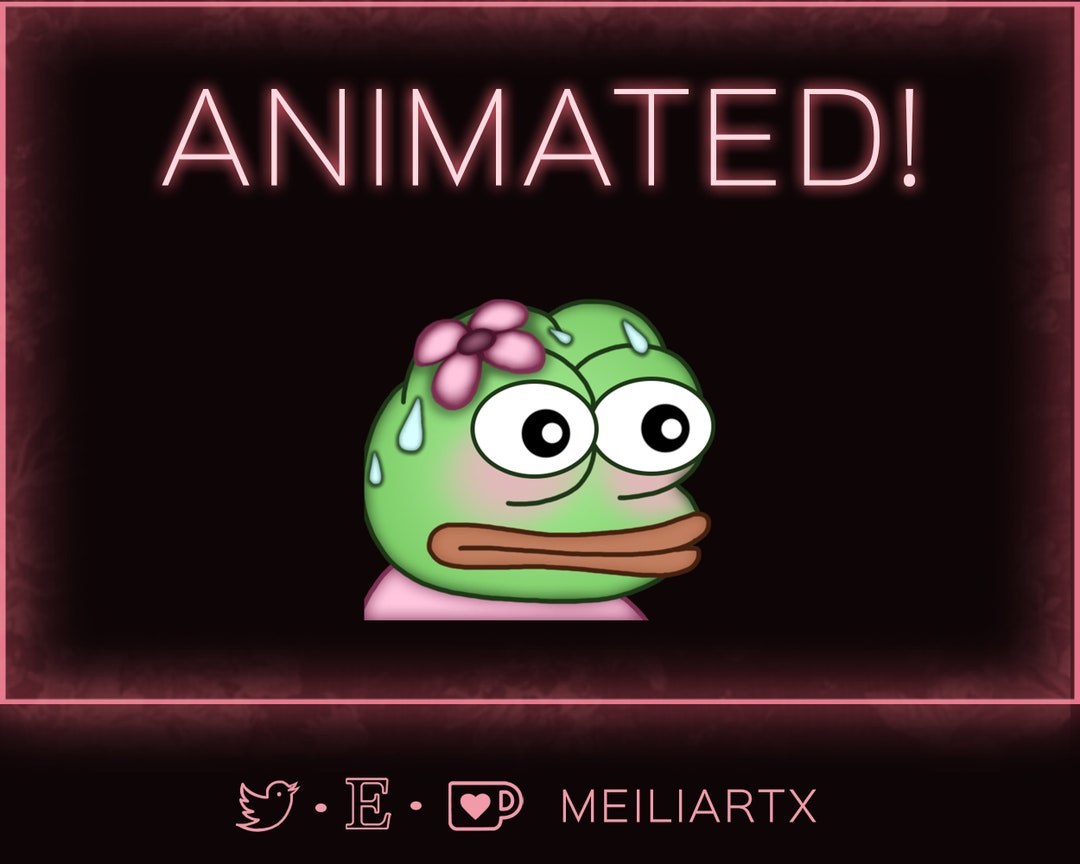 ANIMATED EMOTE Pink Pepe Monka Frog Meme // Twitch - Discord - Stream ...