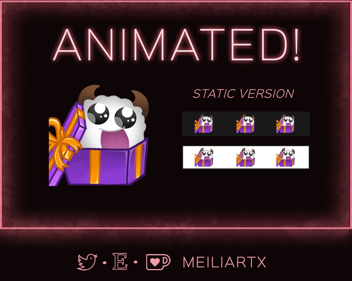 GEANIMEERDE EMOTE Poro Gift Love League of Legends//twitch - Discord ...
